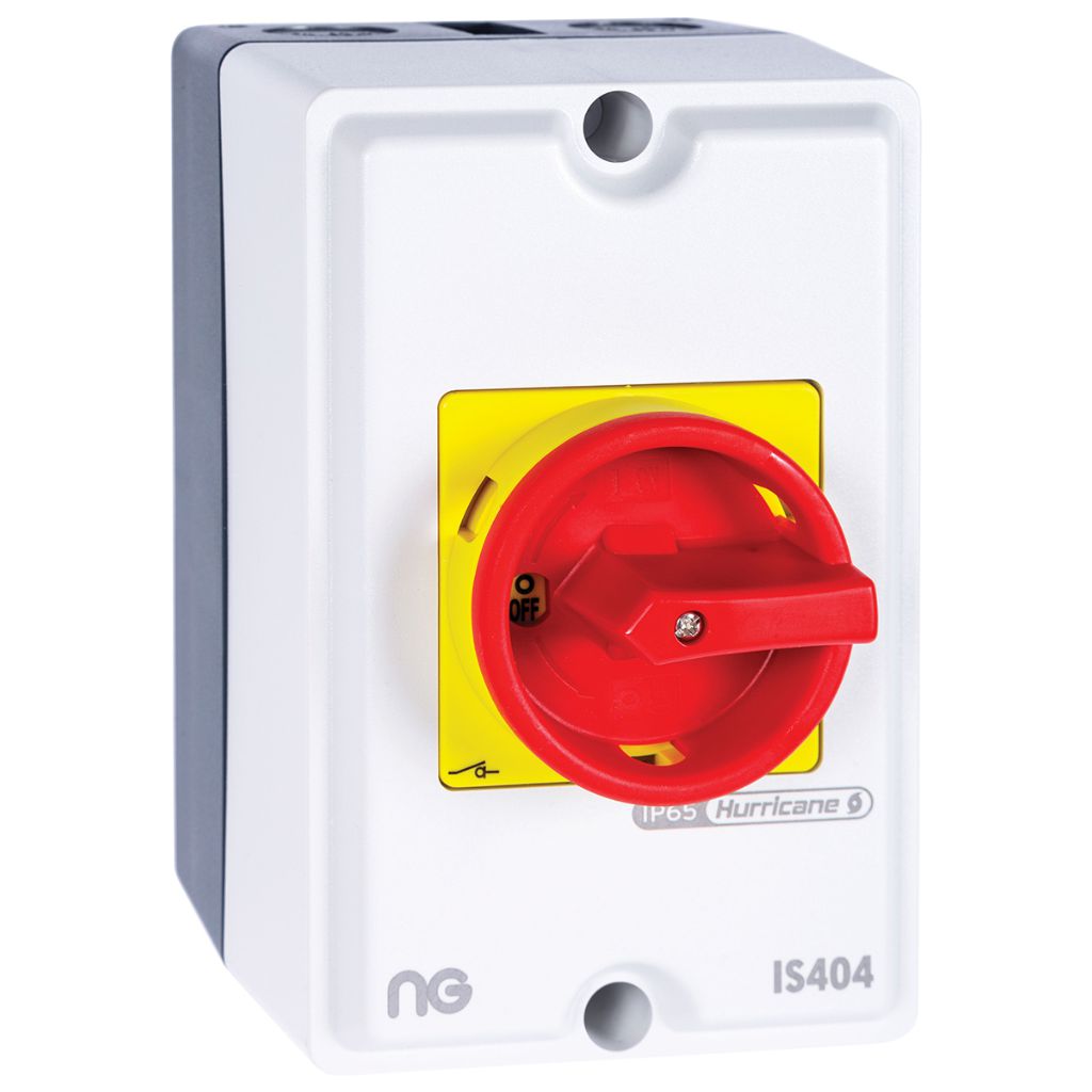 Niglon IS404 40A Rotary Isolator 4 Pole IP65 – www.fusebox.shop